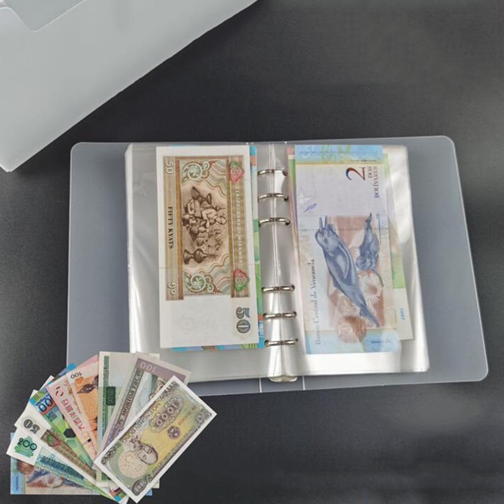 Jual Clear Paper Money Album Currency Collection Supplies Book Travel ...