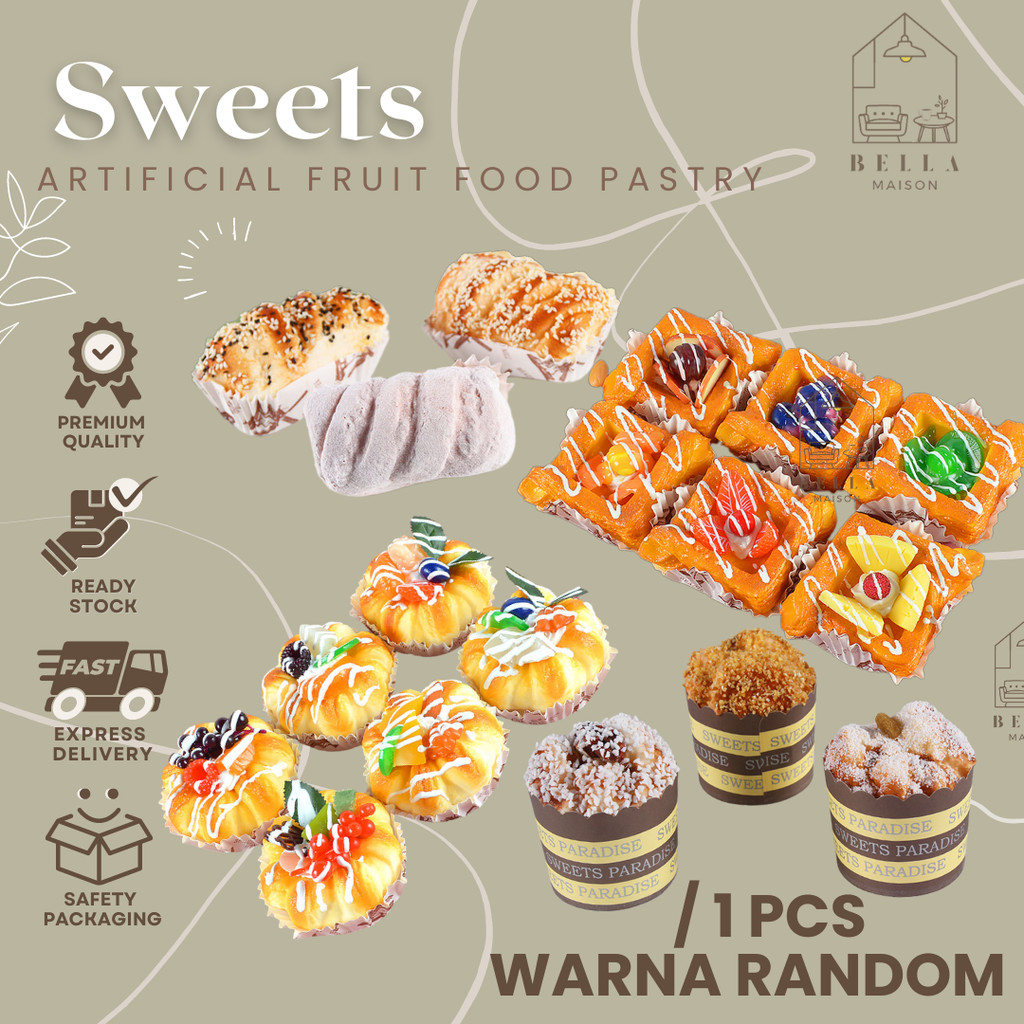 Jual Kue Palsu SWEETS Artificial Cupcake Muffin Pie Bread Roti Hiasan ...