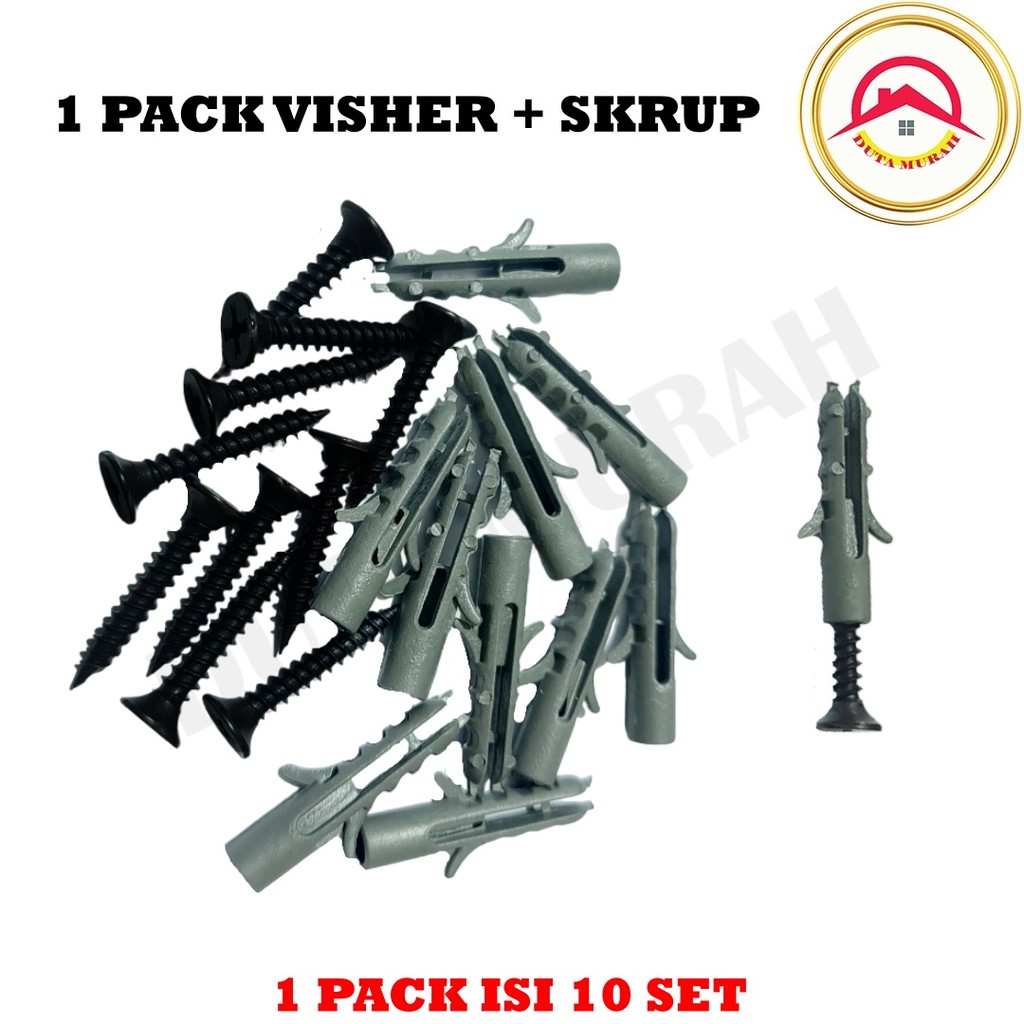 Jual Spiser Set Sekrup Screw Gypsum Hitam Spiser S6 Skrup Drywall Set 5 CM | Shopee Indonesia