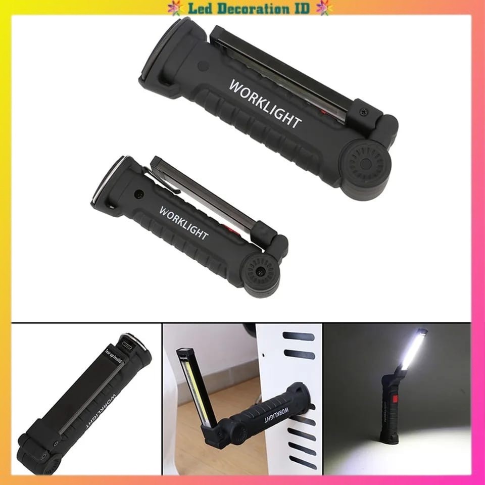 Jual SENTER LED COB MULTIFUNGSI WORK LIGHT / SENTER CAS USB | Shopee ...