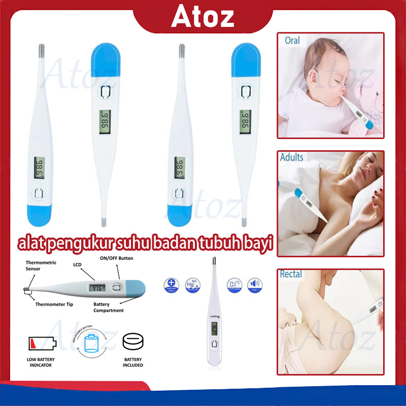 Jual alat pengukur suhu badan tubuh bayi/baby anak termometer mulut ...