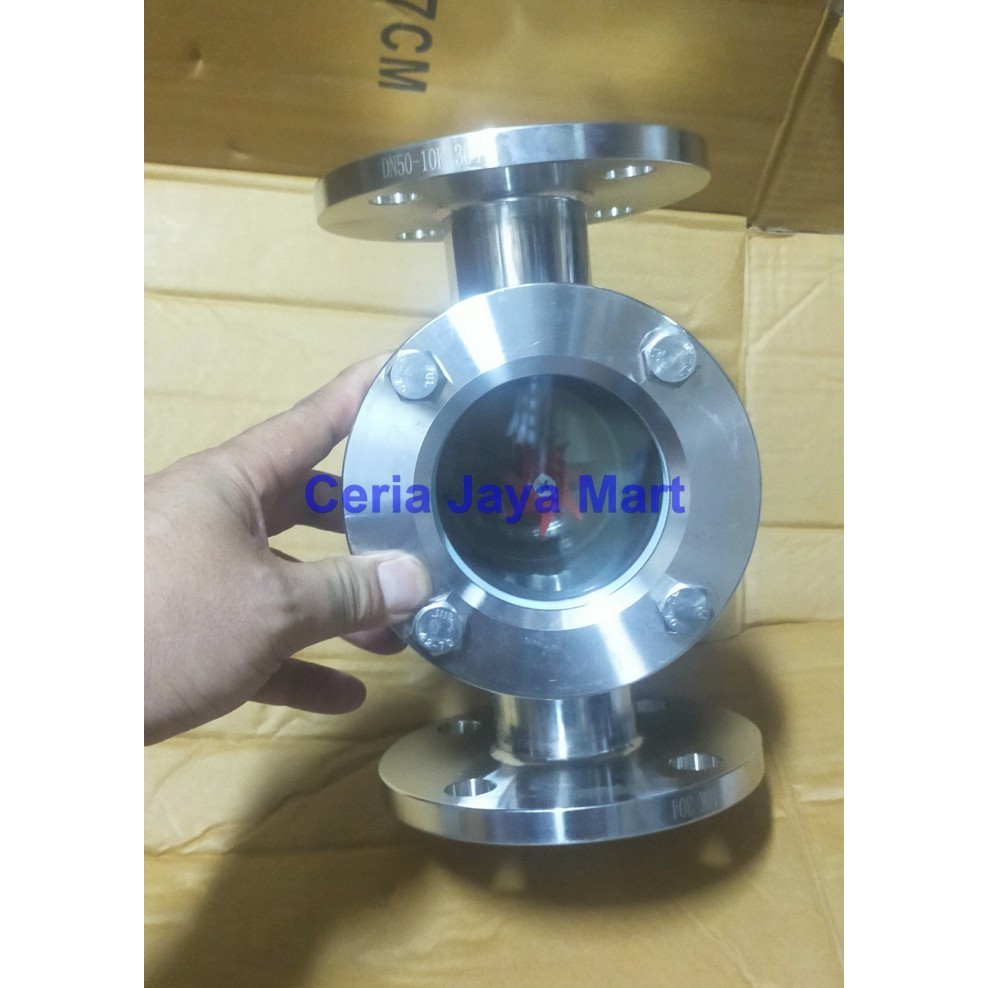 Jual Sight Glass Flange 2" Inch Stainless Steel SS304 / Flow Indicator ...