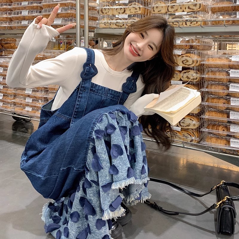 Jual Rok Suspender Denim/Baju Wanita Gaya Korea | Shopee Indonesia