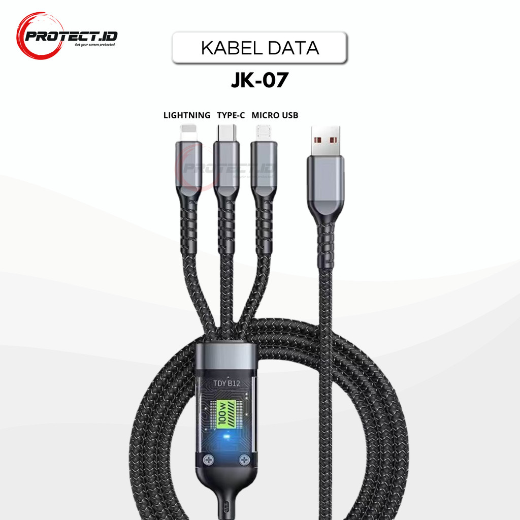 Jual Kabel charger handphone 3 IN 1 support pengisian cepat PD 100W ...