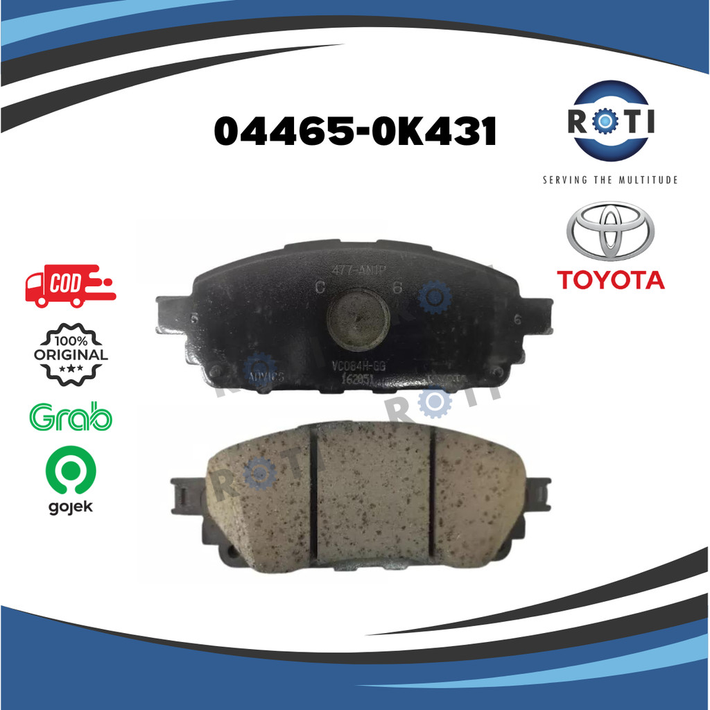 Jual KAMPAS REM DEPAN TOYOTA INNOVA REBORN 04465-0K431 GENUINE | Shopee Indonesia