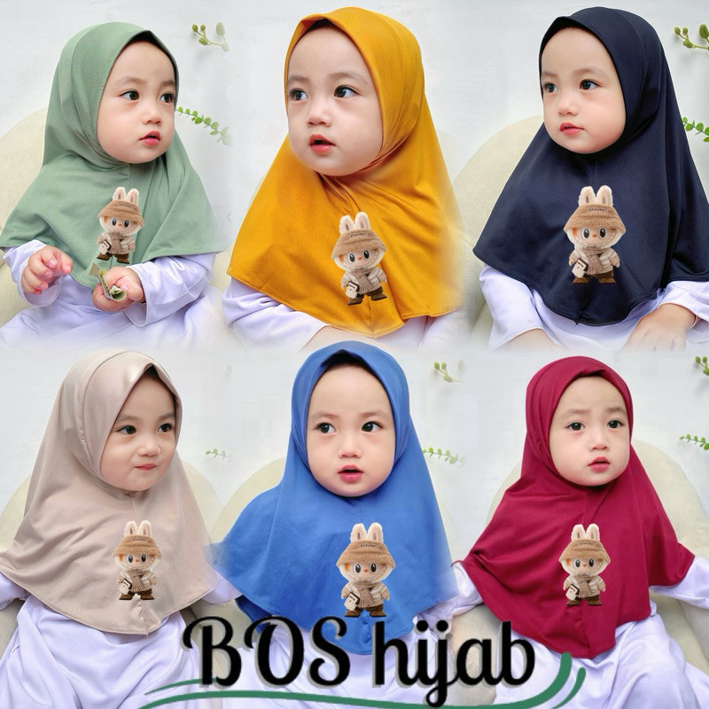 Jual hijab bayi 3 6 18 bulan HIJAB LABUBU BAYI// kerudung labubu bayi ...