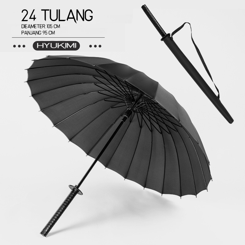 Jual Payung Hitam Jepang Bentuk Samurai Katana/ Payung Unik / Payung ...