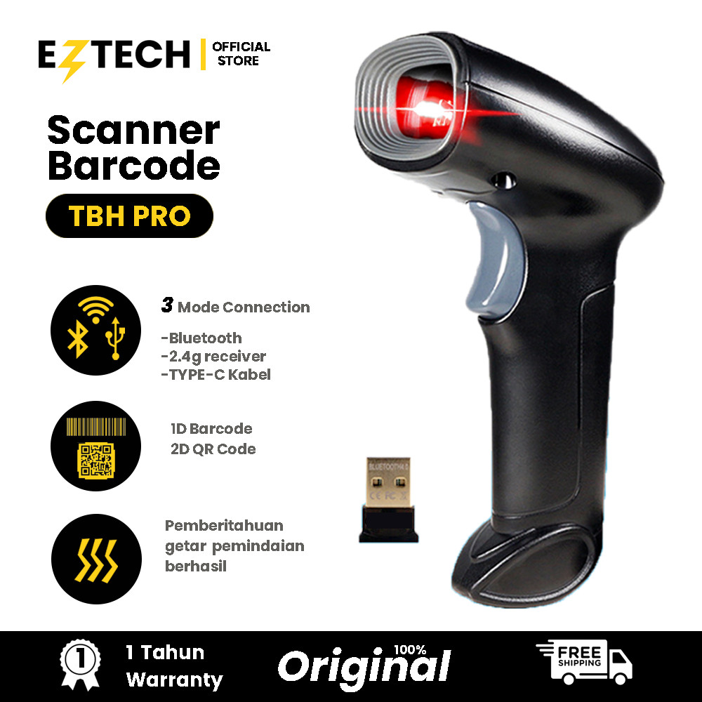 Jual Barcode Scanner TBH-PRO 1D 2D Support Wireless Bluetooth Auto Scan ...