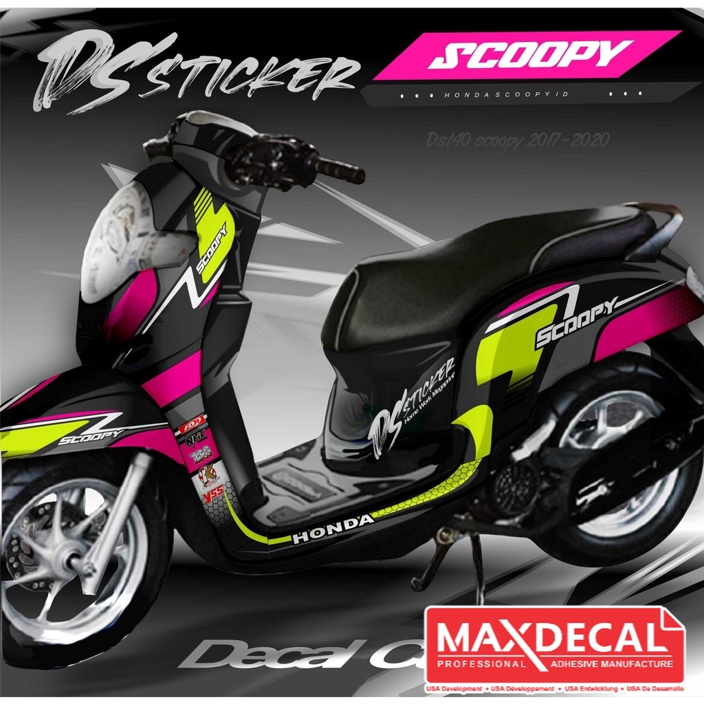 Jual DS140 Decal Stiker List Scoopy 2017 - 2020 Grafik Fullbody Simpel ...