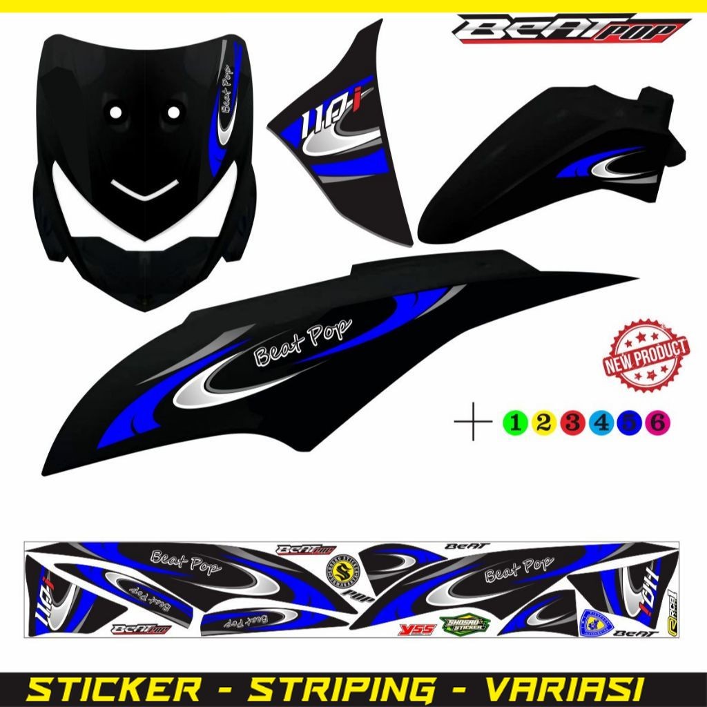 Jual STIKER MOTIF ELEGAN STIKER HONDA BEAT POP VARIASI MOTIF ELEGAN ...