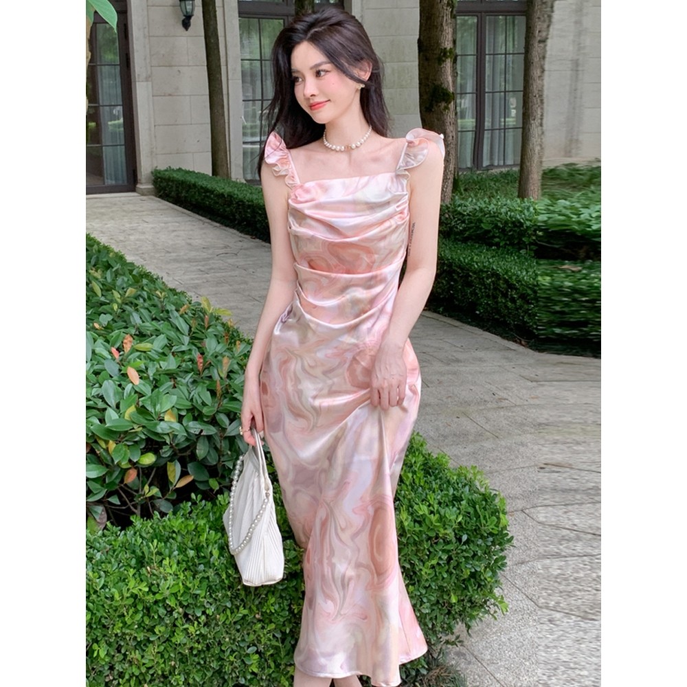 Jual EMITA BLOOM midi dress tanpa lengan motif bunga terbaru korea ...