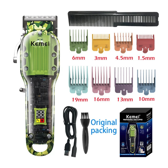 Jual Kemei KM-1926 Hair Clipper 2500MAH 6500RPM Cukur Rambut Rechargeable KM-1926 KM1926 Green ...