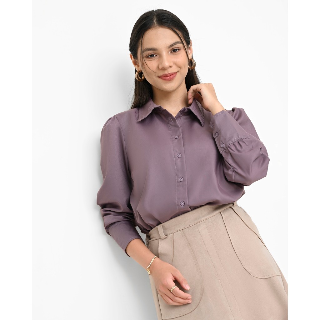 Jual Geulis.id GISELLA TOP BASIC COLOR KEMEJA PUTIH / KEMEJA KERJA / KEMEJA ANTIKUSUT | Shopee ...