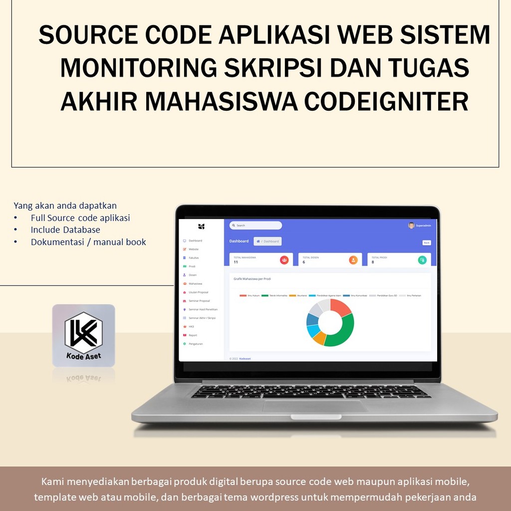 Jual SOURCE CODE APLIKASI WEB SISTEM MONITORING SKRIPSI DAN TUGAS AKHIR MAHASISWA CODEIGNITER ...