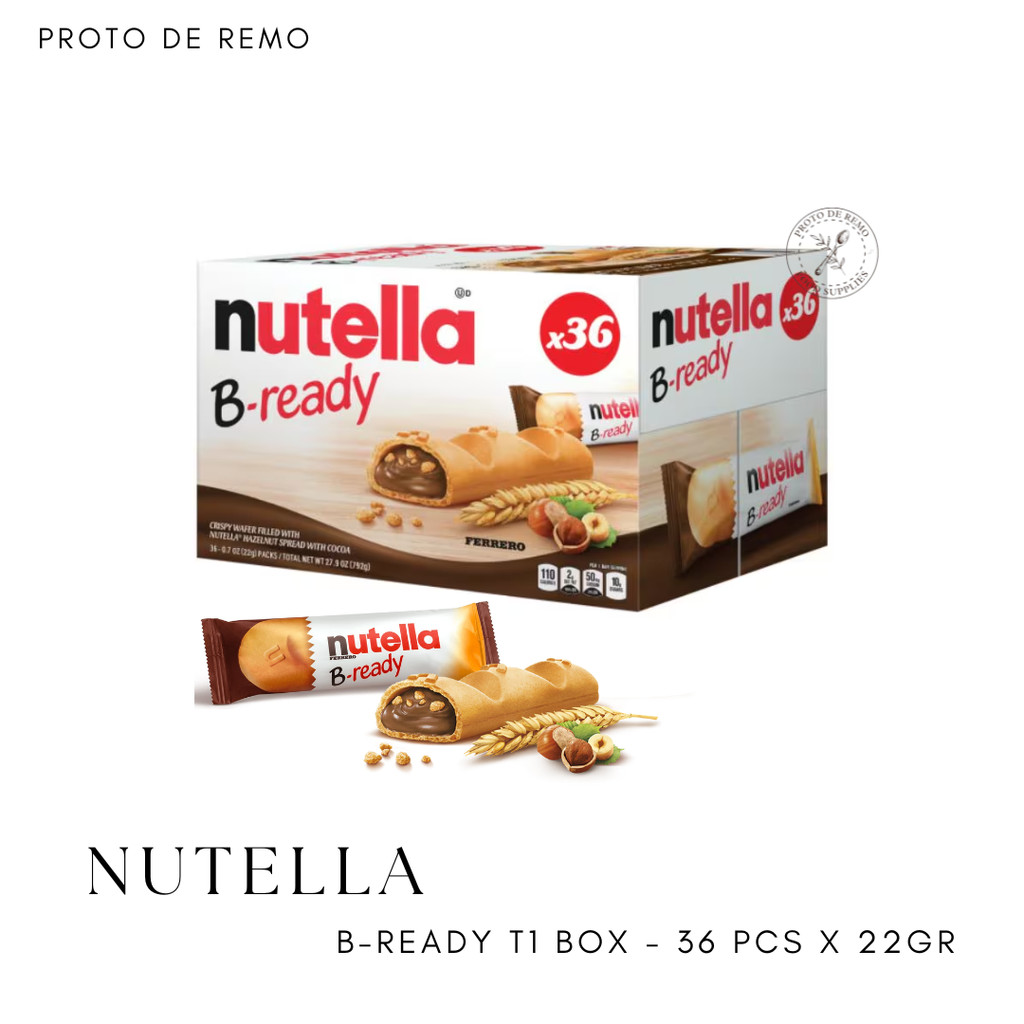 Jual Nutella B Ready Crispy Wafer T1 isi 36pcs x 22GR (EXP AUG 2025) | Shopee Indonesia