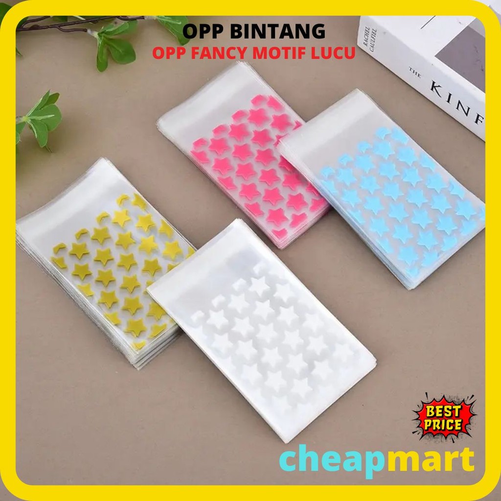 Jual [Isi 50Lbr] 8 x 10 + 3cm SEAL PLASTIK OPP MOTIF BINTANG - roti ...