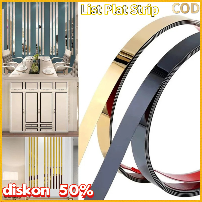 Jual 3M List Plat Strip Mirror - Stiker Dekorasi Lantai Keramik Cermin ...
