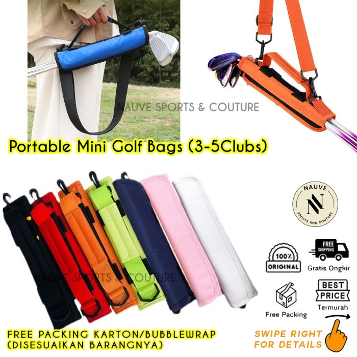 Jual Mini Portable Golf Stick Bag Carry 3-5 club Tas Stik Golf Portable ...
