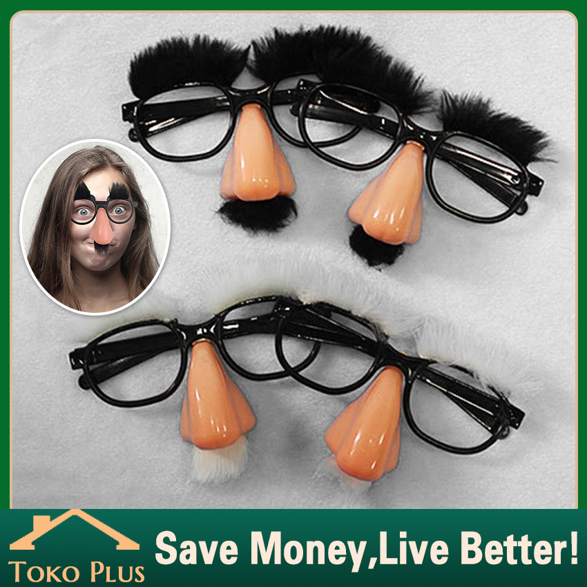 Jual Topeng Hidung Kumis Kacamata Funny Glasses Big Nose Instant ...
