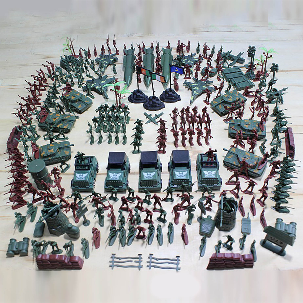 Jual Kids 307pcs Plastic Military Soldier Army Base Model Army Men ...