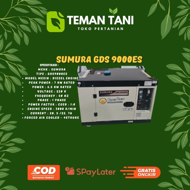 Jual GENSET DIESEL SUMURA GDS 9000 ES 7000 WATT/DIESEL GENERATOR/GENSET SUPER SILENT TEMAN TANI ...