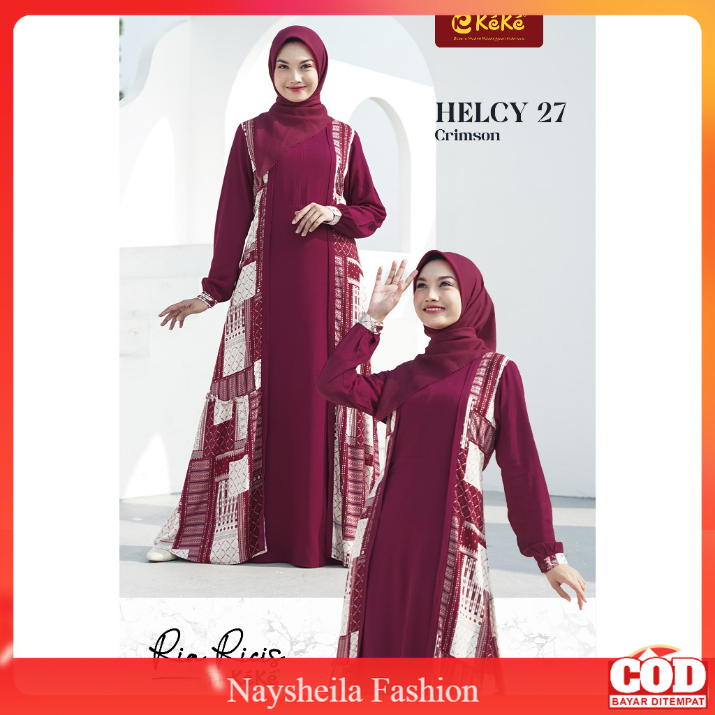 Jual Helcy 27 Gamis By Keke Terbaru 2024 Baju Muslim Ricis Simpel ...