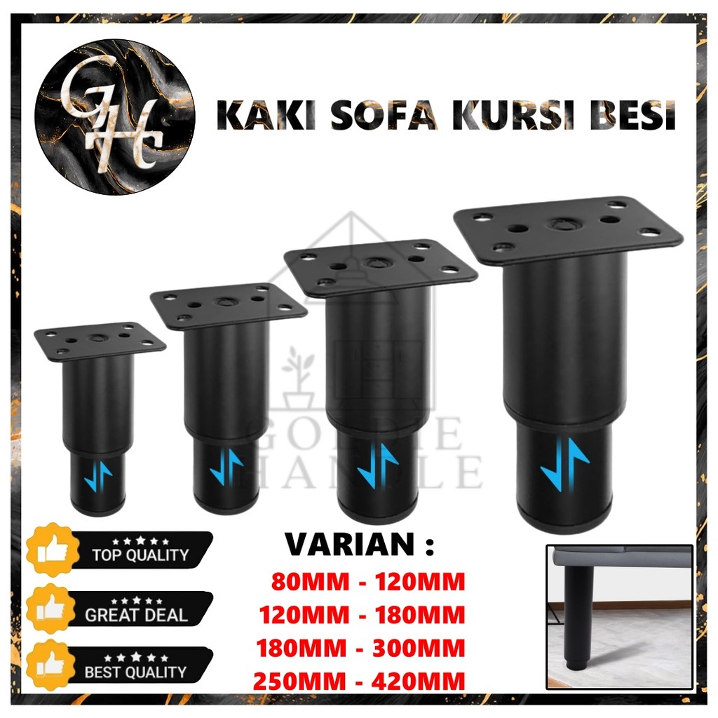 Jual Kaki Sofa Meja Besi Adjustable Kaki Tempat Tidur Furniture Foot ...