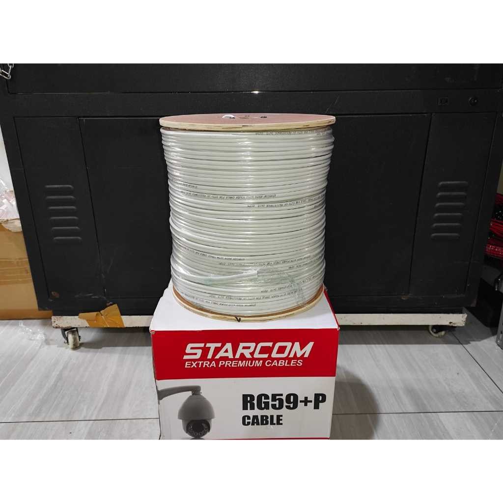 Jual Kabel CCTV RG59 plus power DC 300 Mtr Merk STARCOM - 300 MTR ...