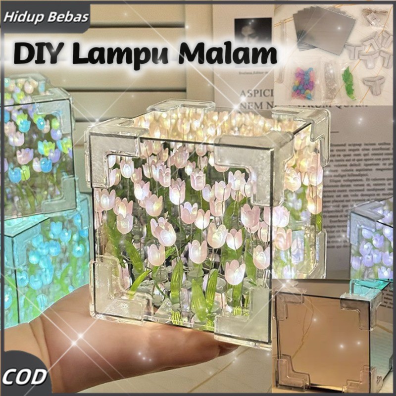 Jual Lampu Malam Buatan Tangan DIY Hadiah Ulang Tahun Kreatif Bunga ...
