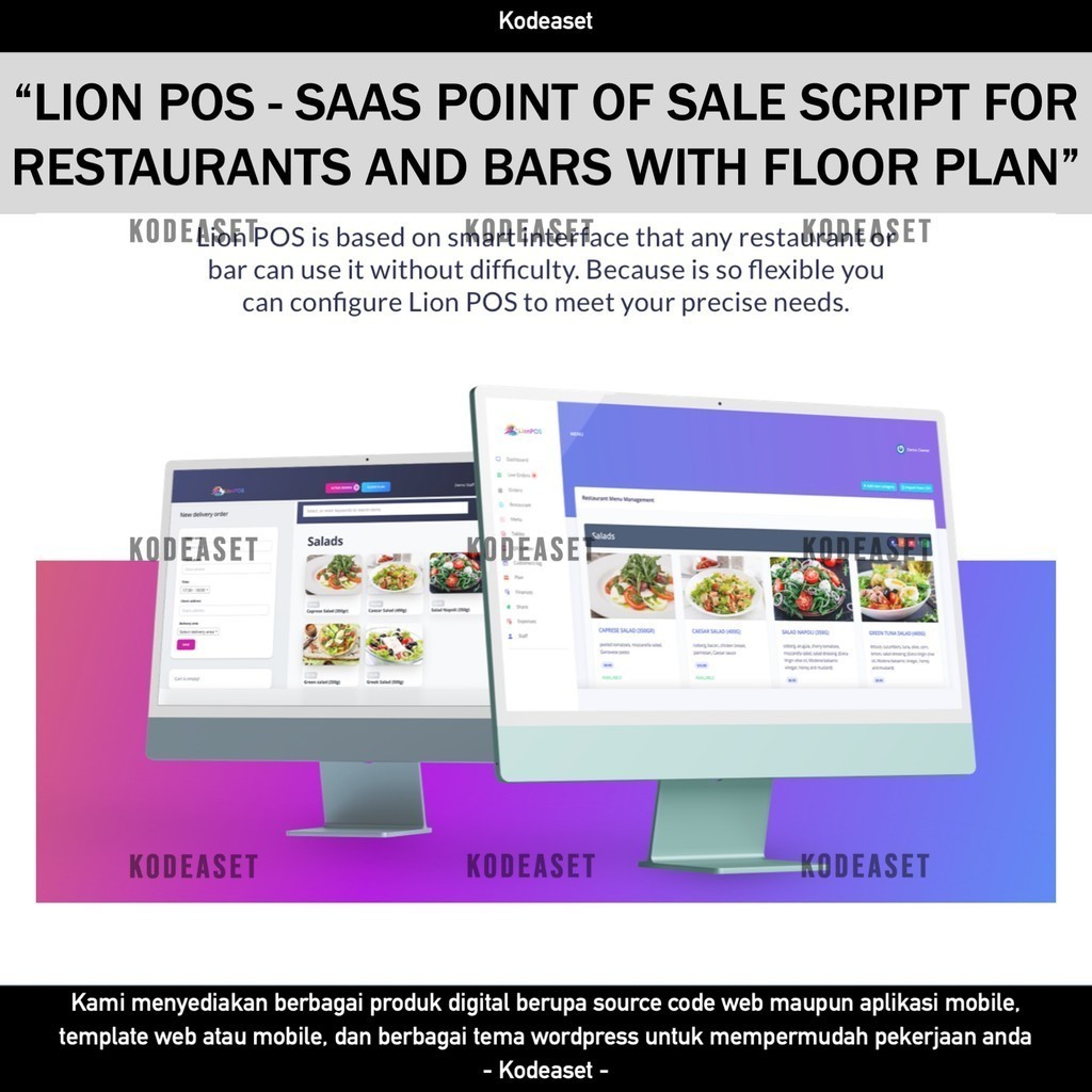 Jual SOURCE CODE APLIKASI WEB LION POS - SAAS POINT OF SALE SCRIPT FOR RESTAURANTS AND BARS WITH ...