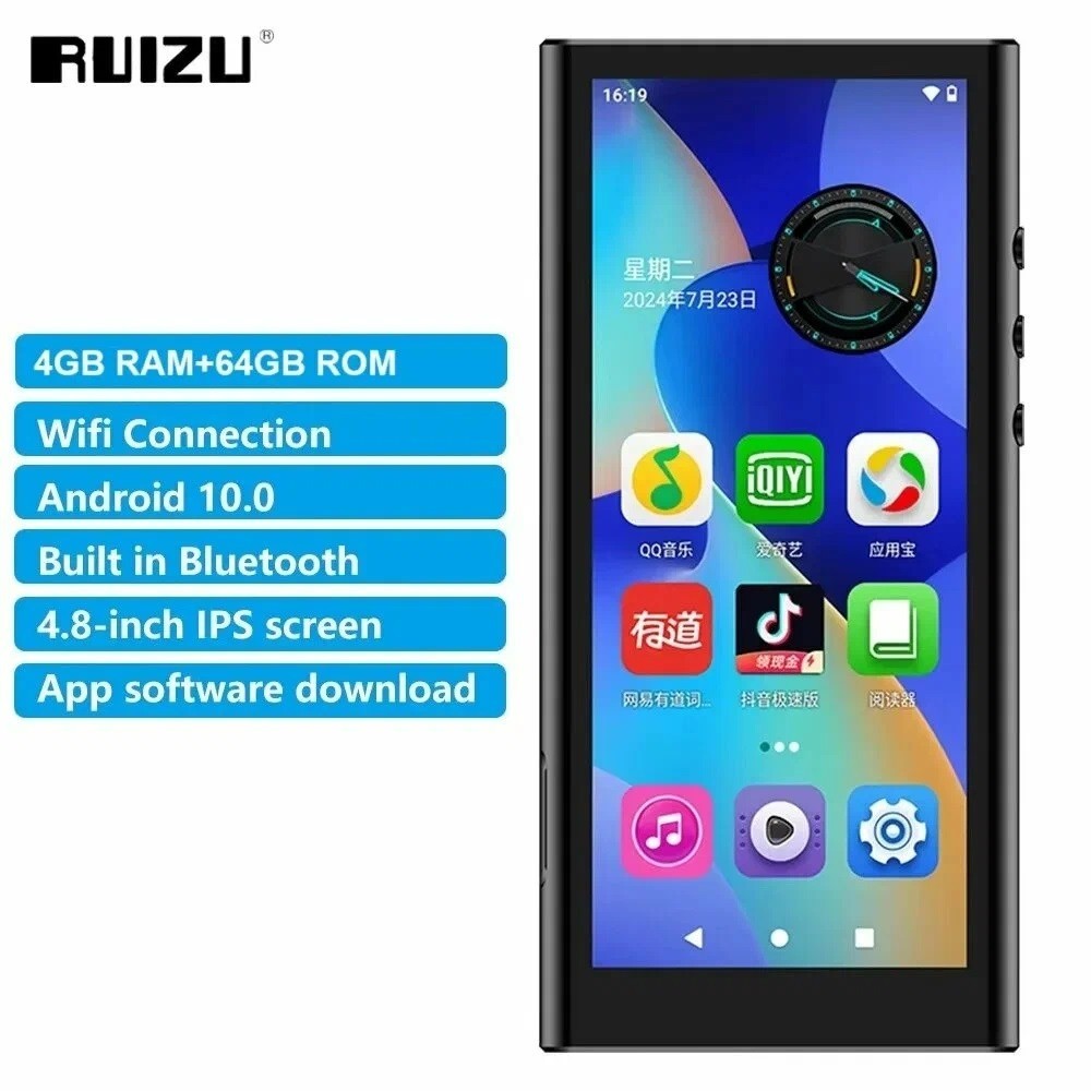 Jual RUIZU H12 64GB Android 10 MP3 Player WiFi Bluetooth Speaker ...