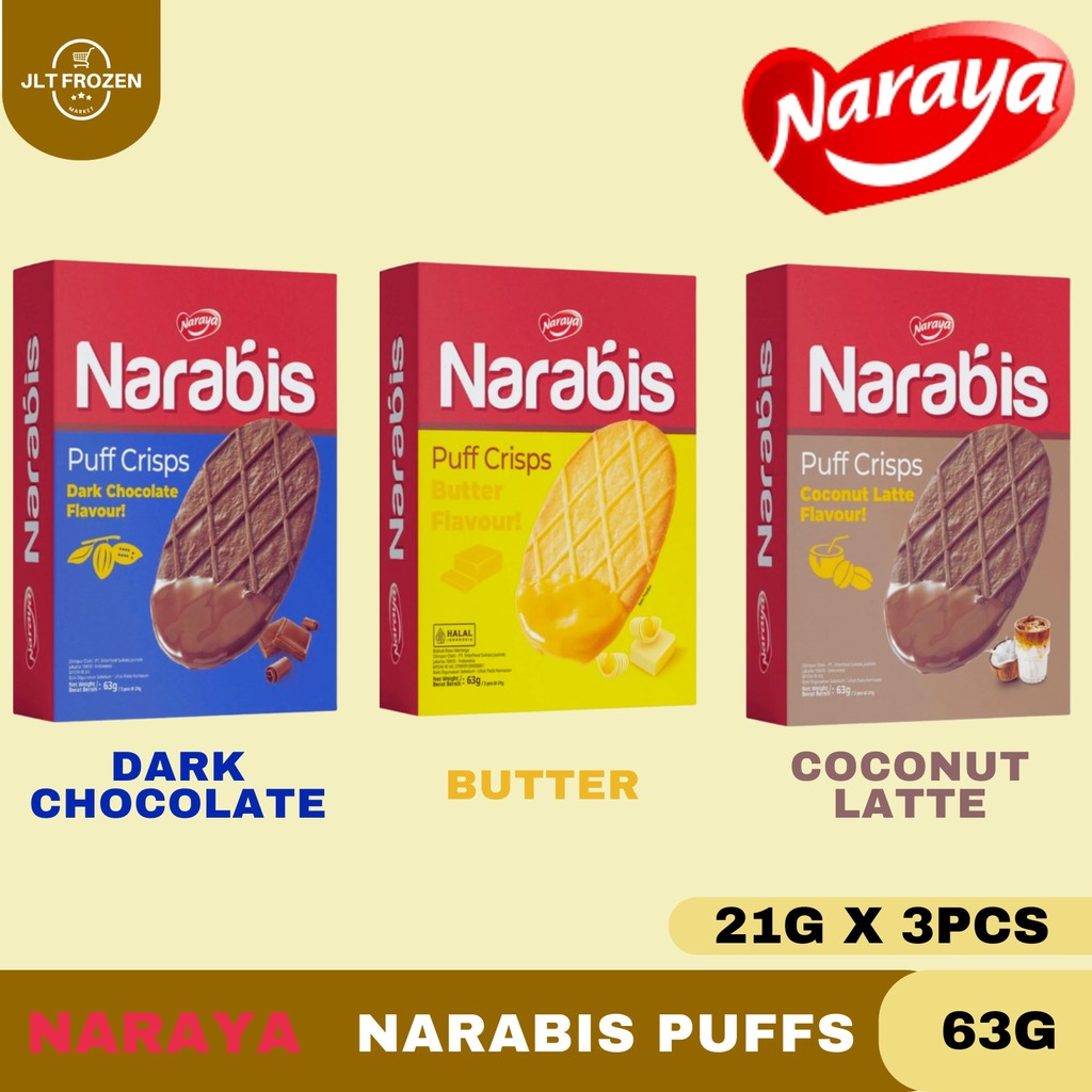 Jual Naraya Narabis Puff 21g -1BOX/3PCS [63G] / Puff Crips / Butter ...