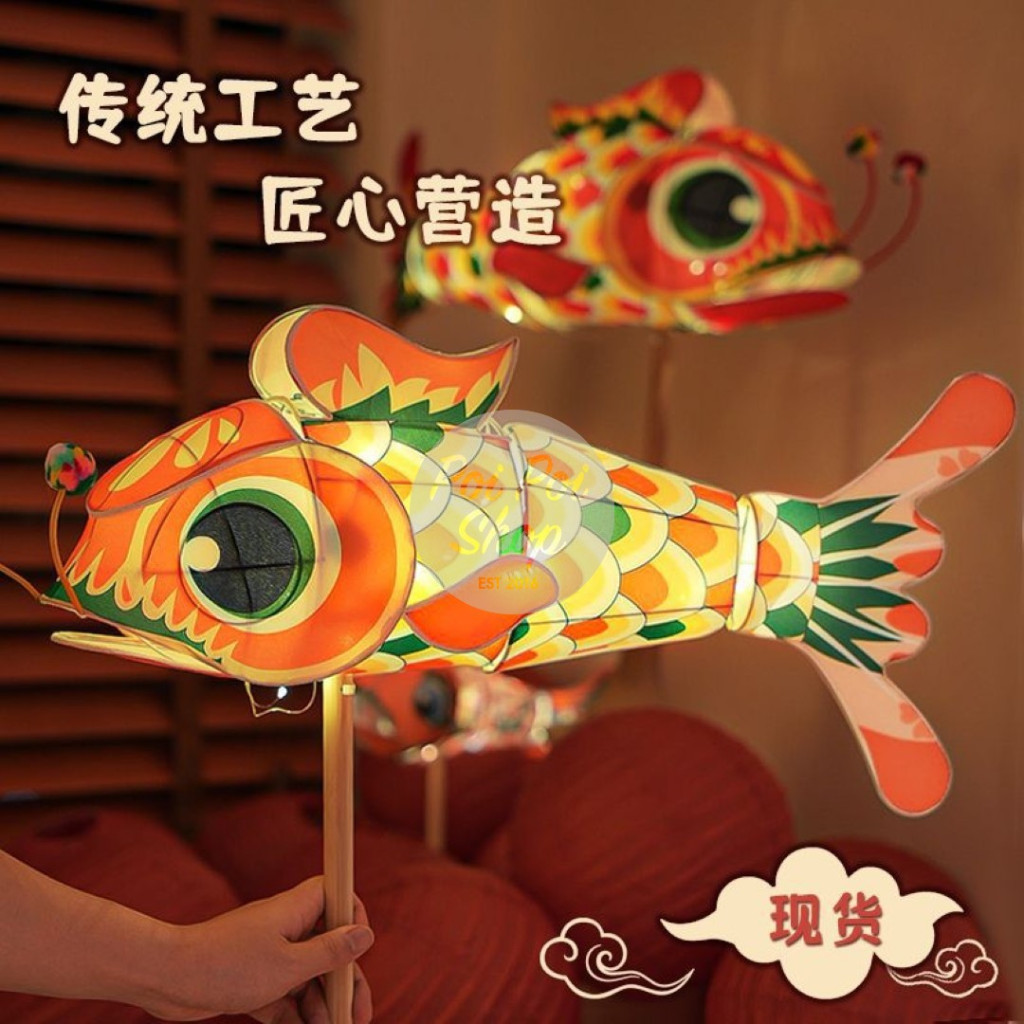 Jual New Lampion Tangan Ikan Yu Imlek LED Mid Autumn Festival Handmade ...