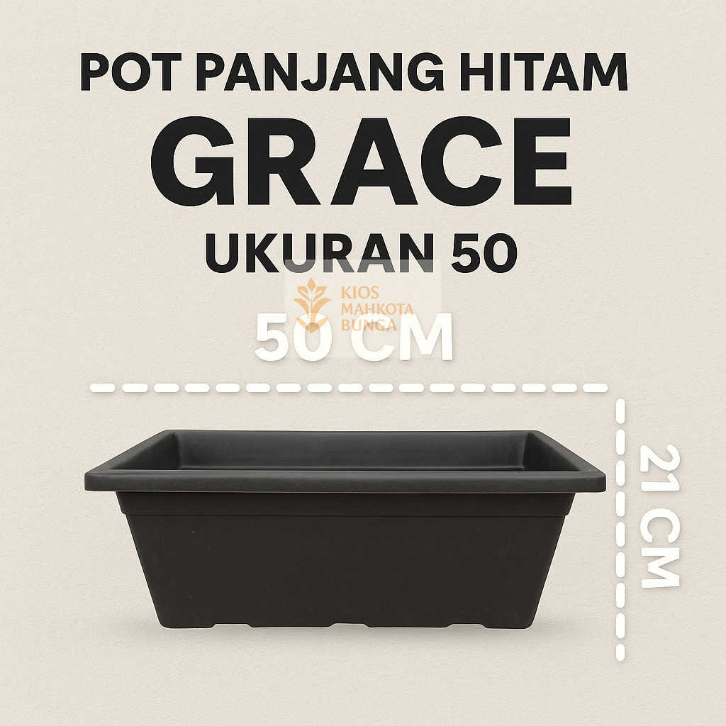 Jual Pot Panjang Plastik - Pot Persegi Panjang 50 | Pot Panjang 50cm ...
