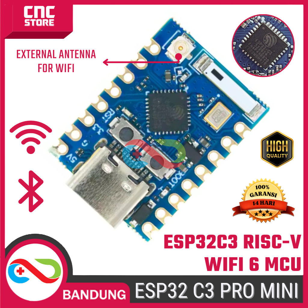 Jual ESP32-C3 Pro Mini – Modul WiFi 6 RISC-V MCU, Board Kecil untuk IoT | Shopee Indonesia