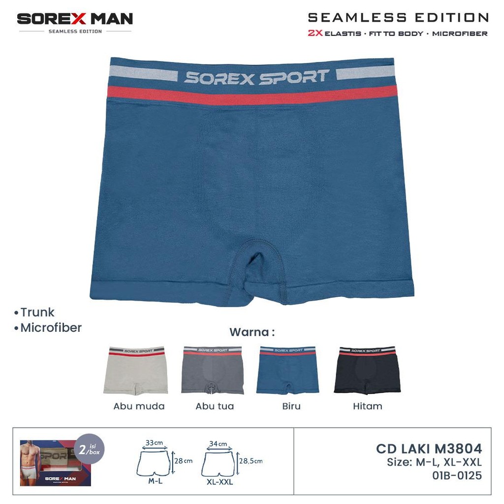 Jual (2pcs) Sorex Man Celana Dalam Pria Boxer / Celana Dalam Pria ...