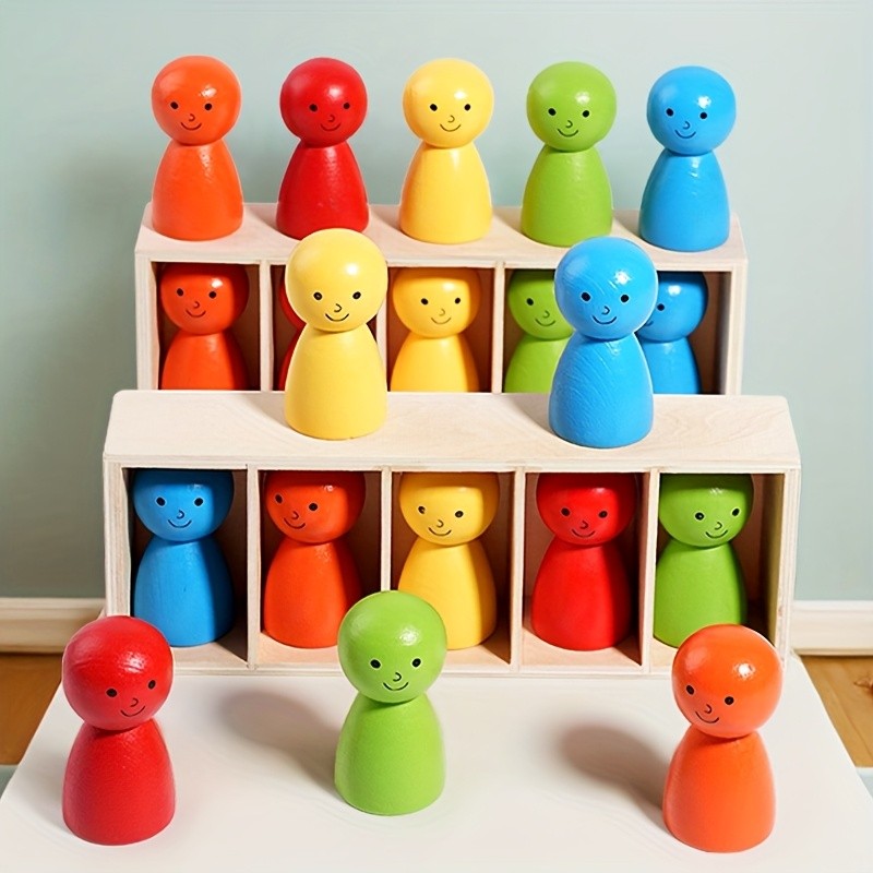 Jual Game memori skema warna kayu daur ulang - 12 boneka tersenyum ...