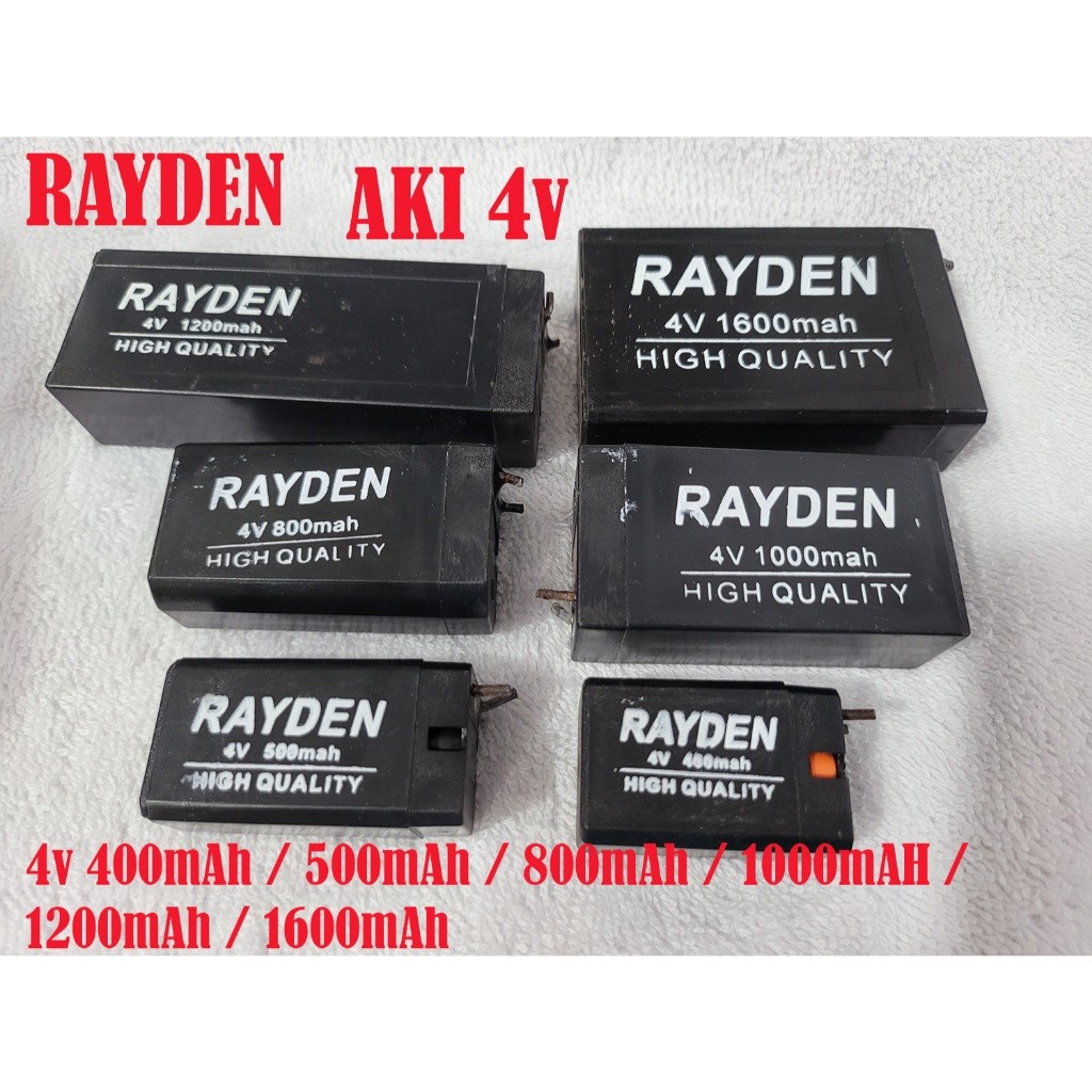 Jual Baterai 4v merk RAYDEN Emergency Lamp aki accu battery batre 400 ...