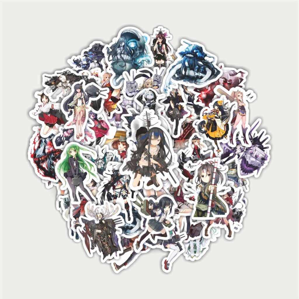 Jual Sticker Pack Stiker Anime Game Series Kantai Collection Character ...