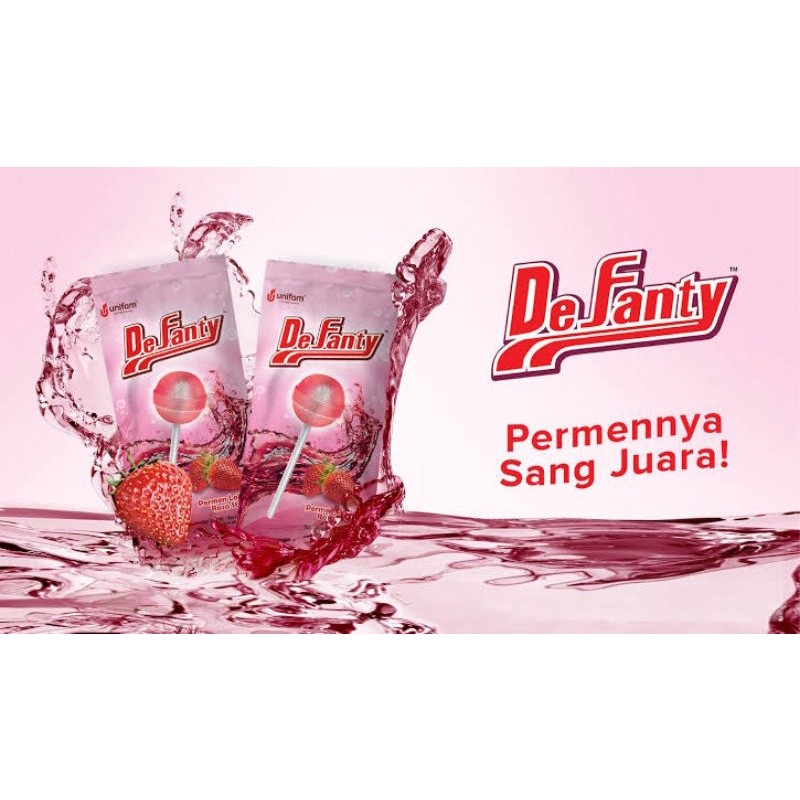 Jual Permen lolipop defanty candy rasa strawberry (12pcs x 7gr ) permen ...