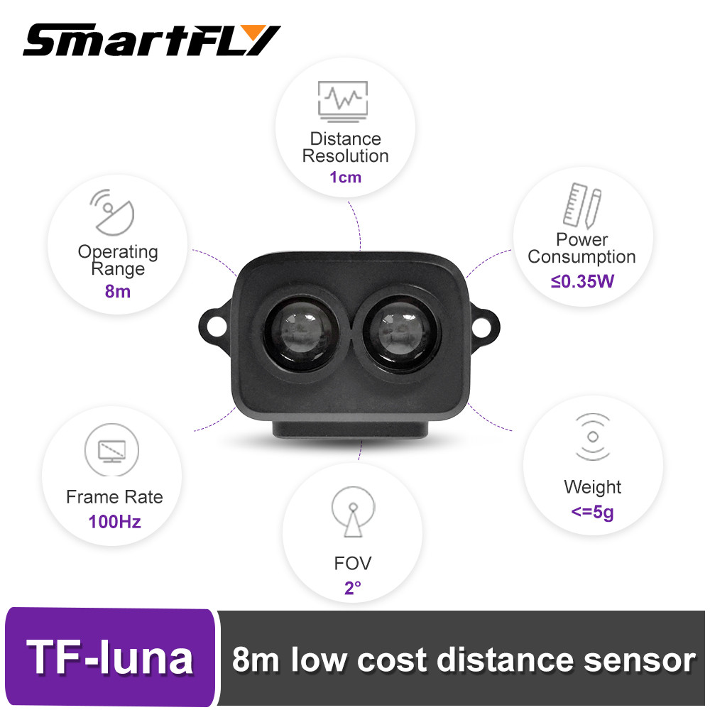 Jual Benewake TF-Luna Single Point Laser Radar Module Lightweight Small ...