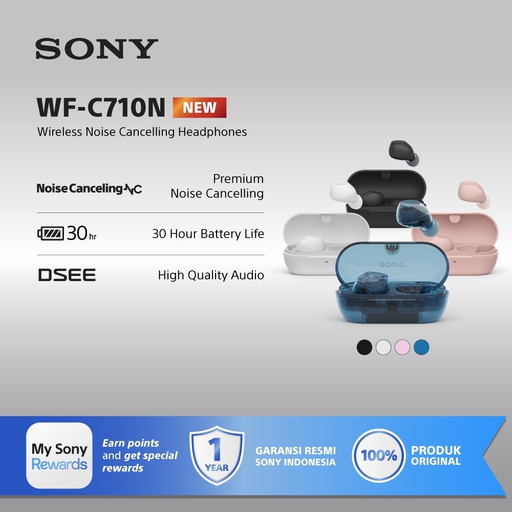 Jual Sony WF-C710N C710 710N TWS True Wireless Earphone Earbuds Headset ...