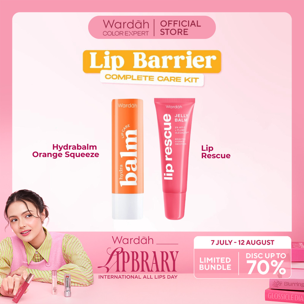 Jual WARDAH Paket Lip Packages - Hydrabalm Lip Care Peach Blossom, Lip ...