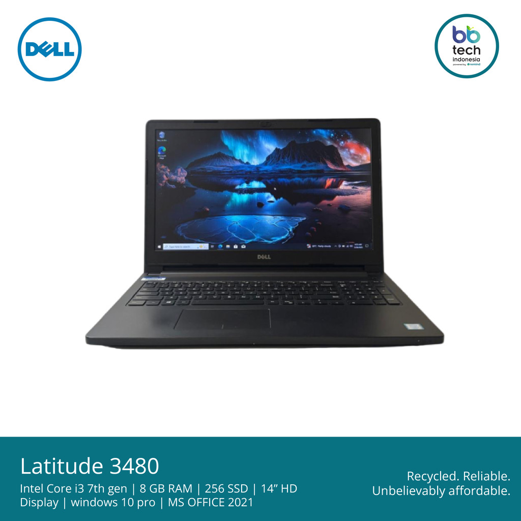 Jual Dell Latitude 3480 | Intel Core i3 7th gen | 8 GB RAM | 256 SSD ...