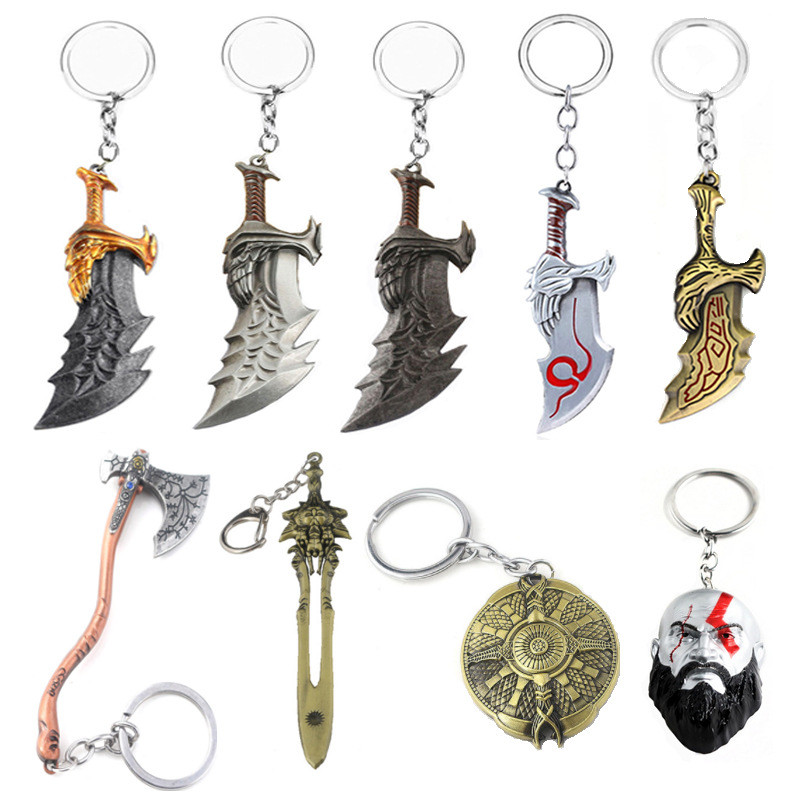 Jual Game God of War Keychain Kratos Weapon Chaos Blade Axe Weapon ...