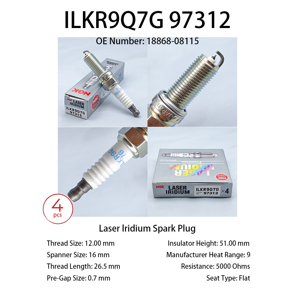 Jual 3pcs 4pcs Original NGK Iridium Spark Plug ILKR9Q7G 97312 Suitable ...