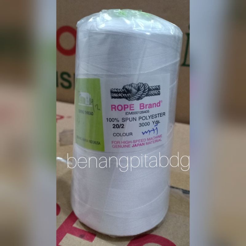 Jual Benang Jahit 3000 yards per cone Rope Brand | Shopee Indonesia