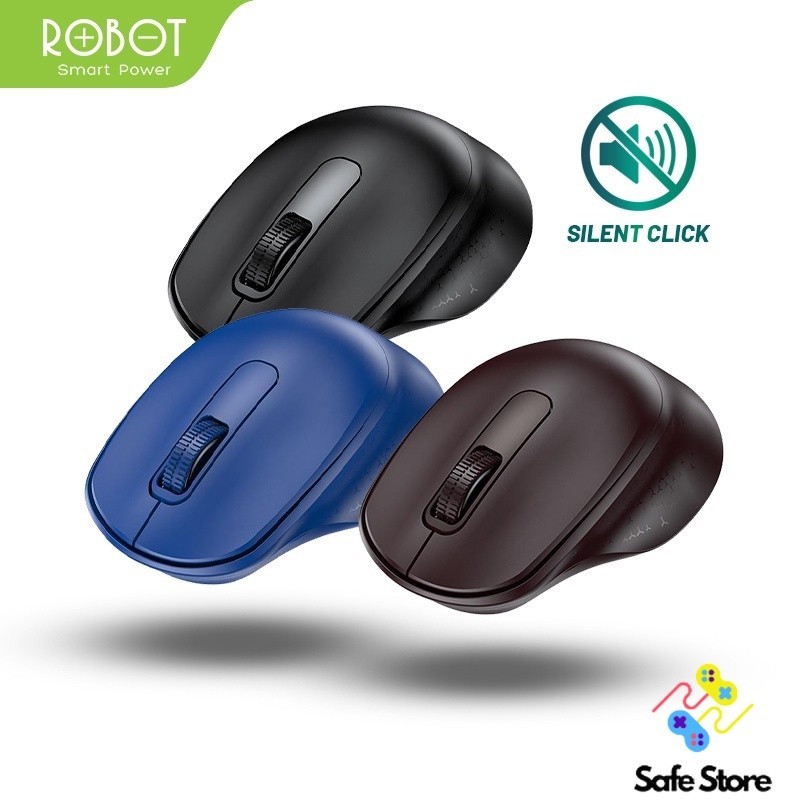 Jual Mouse Wireless ROBOT M312 2.4GHz Silent Optical 1600DPI dengan Receiver USB untuk PC Laptop ...