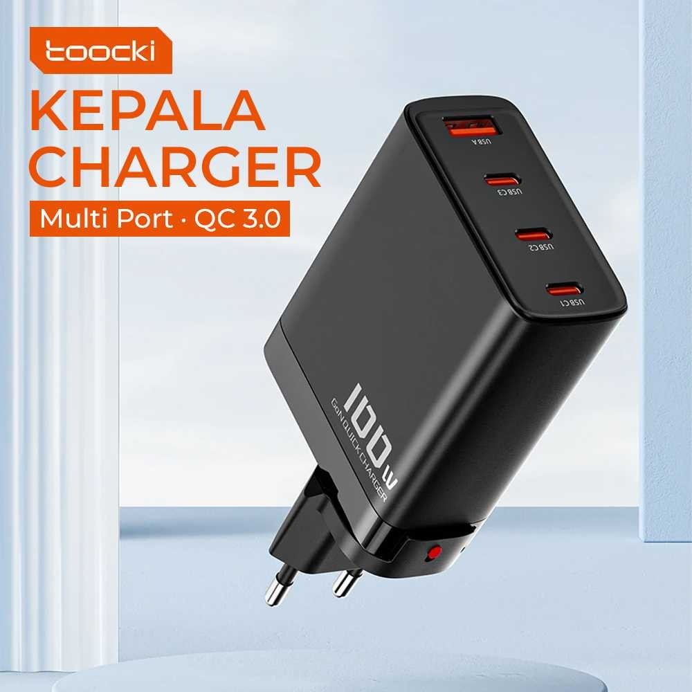 Jual Kepala Charger USB Fast Charging Multi Port QC 3.0 PD GaN 100W ...