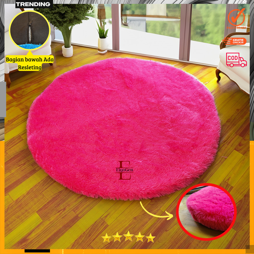 Jual karpet bulat ISI HDP diameter. 100cm | karpet aesthetic|karpet ...